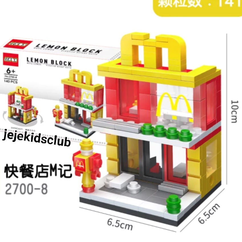 Jual Mainan Brick Bricks McD Mc D Mc Donald Lemon Block 2700 Mainan ...