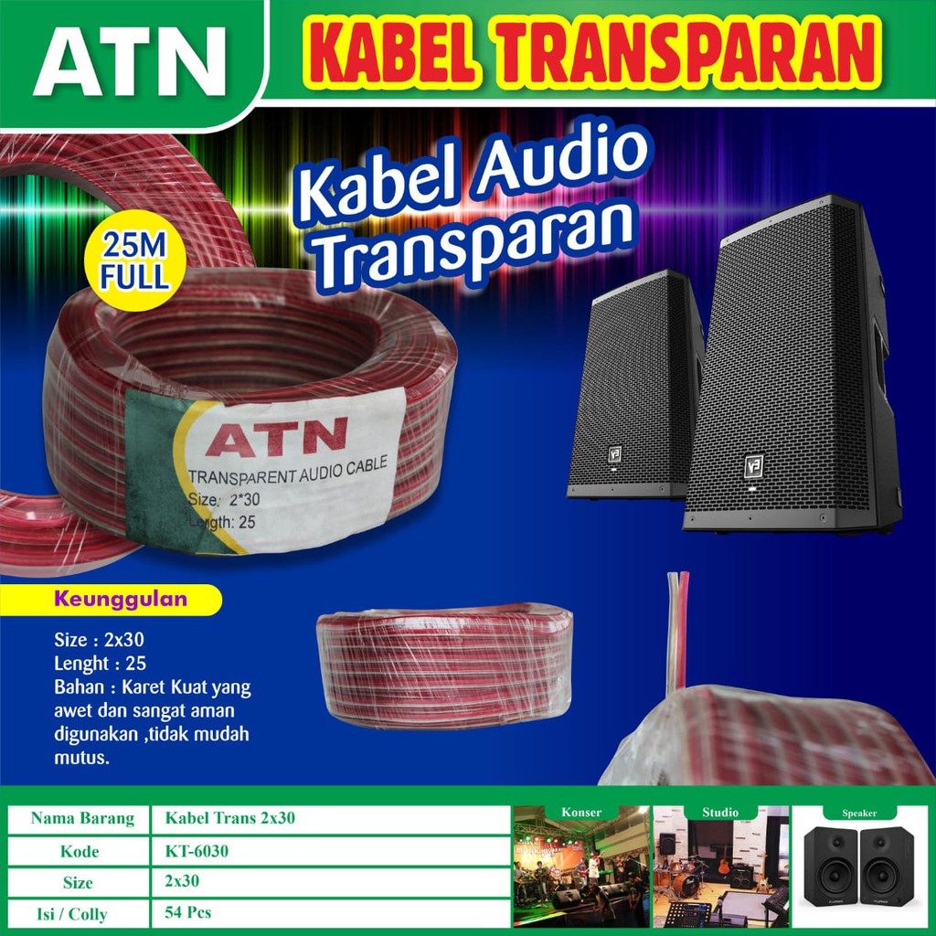 Jual Kabel Listrik Monster Transparan Size 2x30 30 Yard | Shopee Indonesia