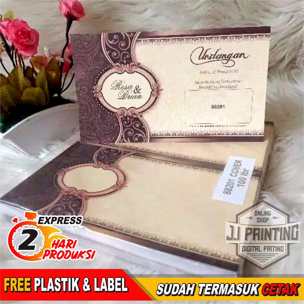 Jual Undangan Pernikahan Murah Elegan Unik Rustic Mewah erba 88201 ...