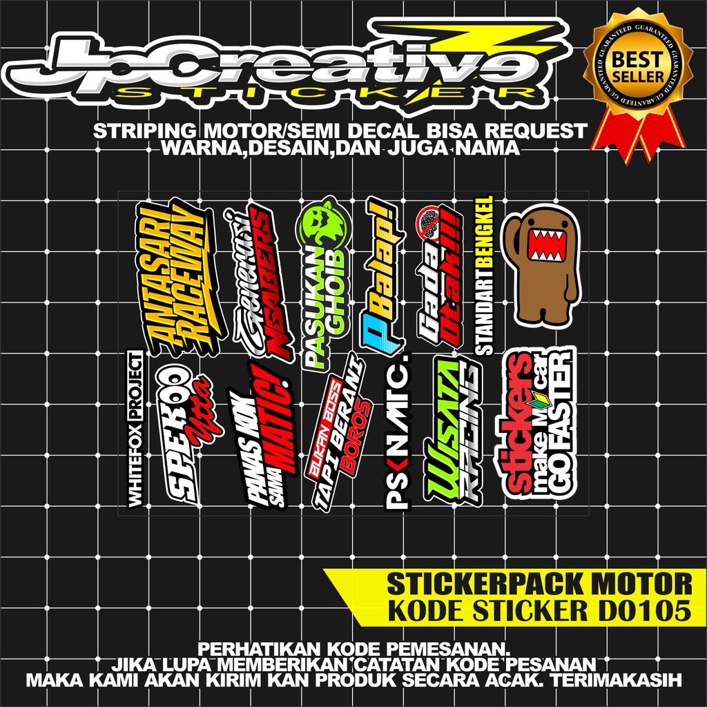 Jual STICKERPACK MOTOR TERBARU NGABERS VERSI HOLOGRAM | Shopee Indonesia