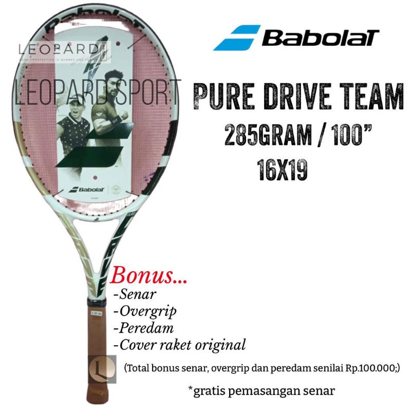 Jual Raket Tenis Babolat Pure Drive Team Wimbledon 100" 285g / Tennis ...