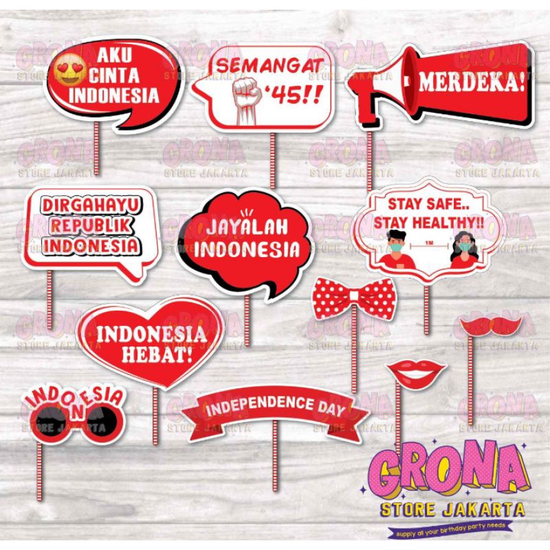 Jual BEST SELLER ! PHOTO BOOTH TEMA DIRGAHAYU KEMERDEKAAN INDONESIA ...