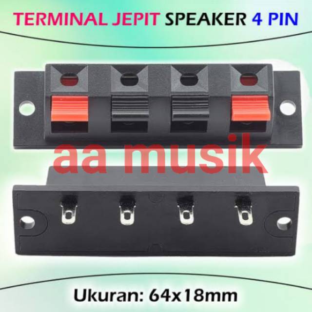 Jual TERMINAL SPEAKER JEPIT 4 PIN TERMINAL BOX SPEAKER DAN POWER AMPLI ...