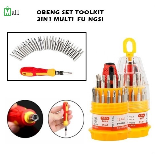 Jual Obeng Magnetic 31in1 Mini Obeng Multifungsi | Shopee Indonesia