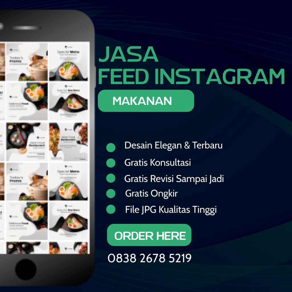 Jual Jasa Desain Feed Instagram | Konten Feed IG Makanan Indonesia ...