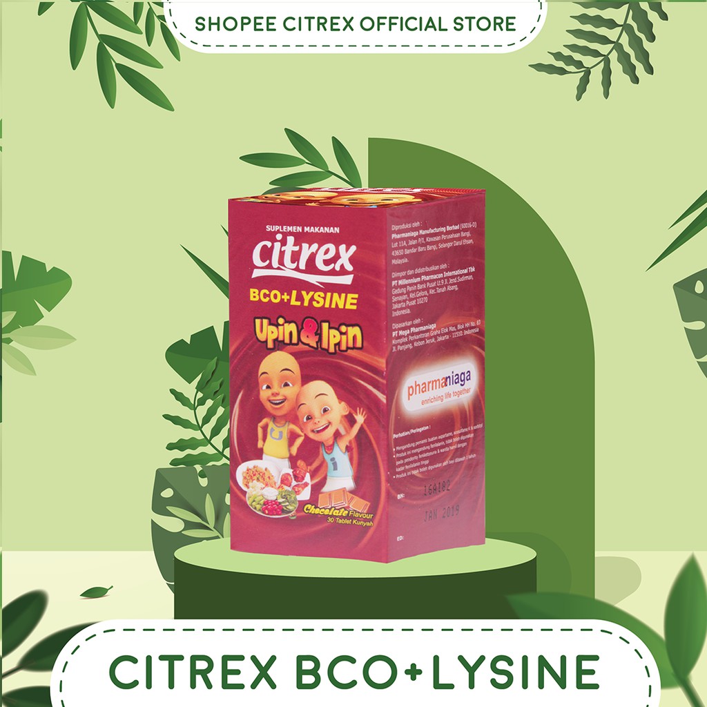 Jual Citrex Tablet BCO&Lysine Rasa Coklat | Shopee Indonesia