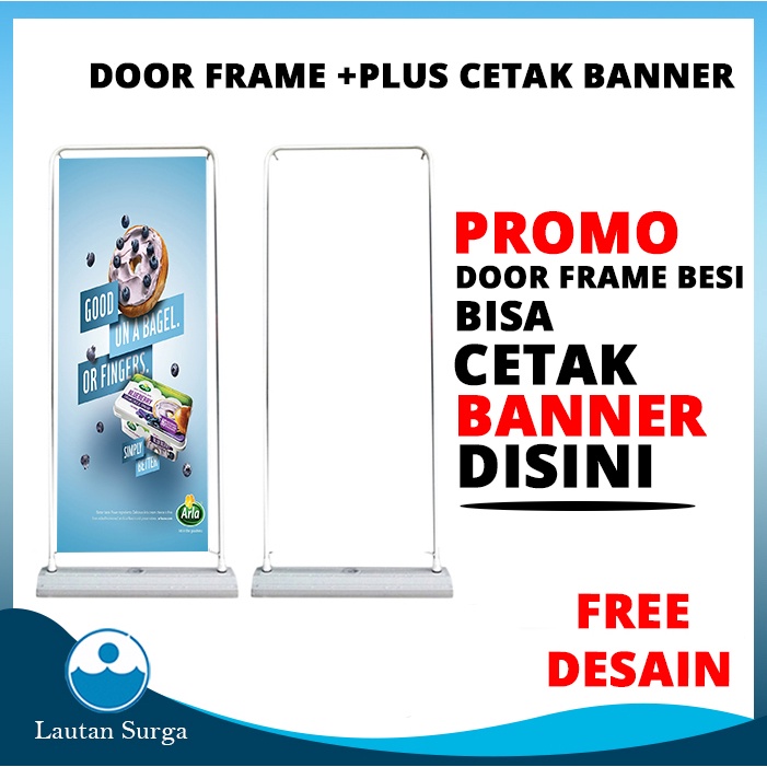 Jual Door frame Banner Stand Banner DoorFrame Plus Cetak (Free Desain ...