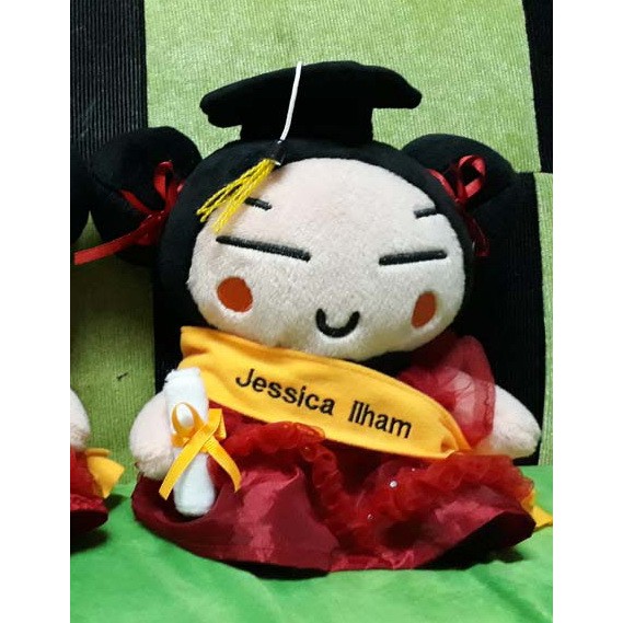 Jual Boneka wisuda pucca puccha puca pucha pakai nama di selempang ...