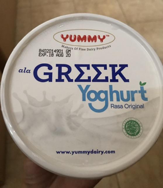 Yummy Greek Plain Yogurt 500 gram | Shopee Indonesia