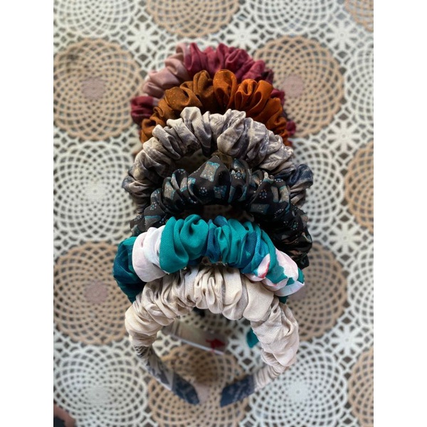 Jual BANDANA NAGITA BANDO SCRUNCHIE KERUT MOTIF TERBARU BANDO MAMA GIGI ...