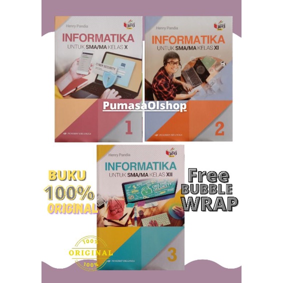 Jual INFORMATIKA UNTUK SMA/MA KELAS 1.2.3 K13 penerbit Erlangga | Shopee Indonesia