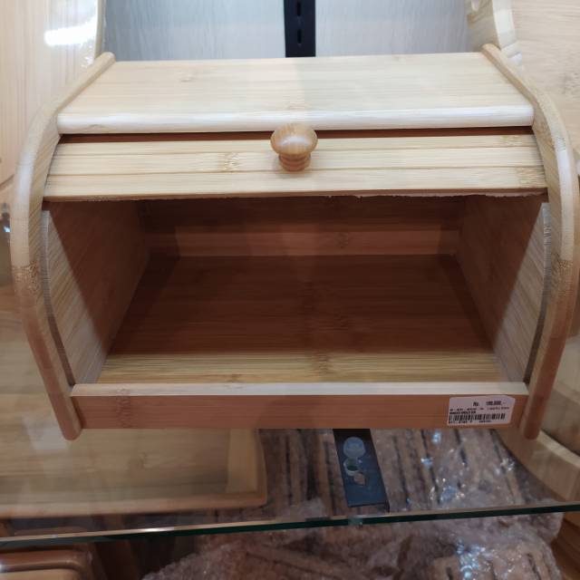 Jual Tempat roti/bread bin/tempat roti kayu/tempat roti informa/bread ...