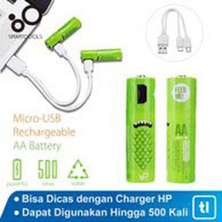 Jual Baterai Rechargeable AA Micro USB - Microbatt Smartoools Indonesia ...