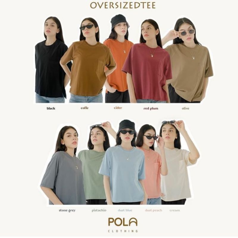 Jual POLA IDN - OVERSIZED TEE ( RAGLAN TEE ) | Shopee Indonesia