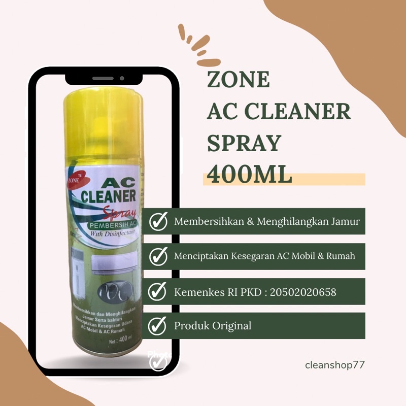 Jual AC Cleaner Spray Zone 400ml | Shopee Indonesia