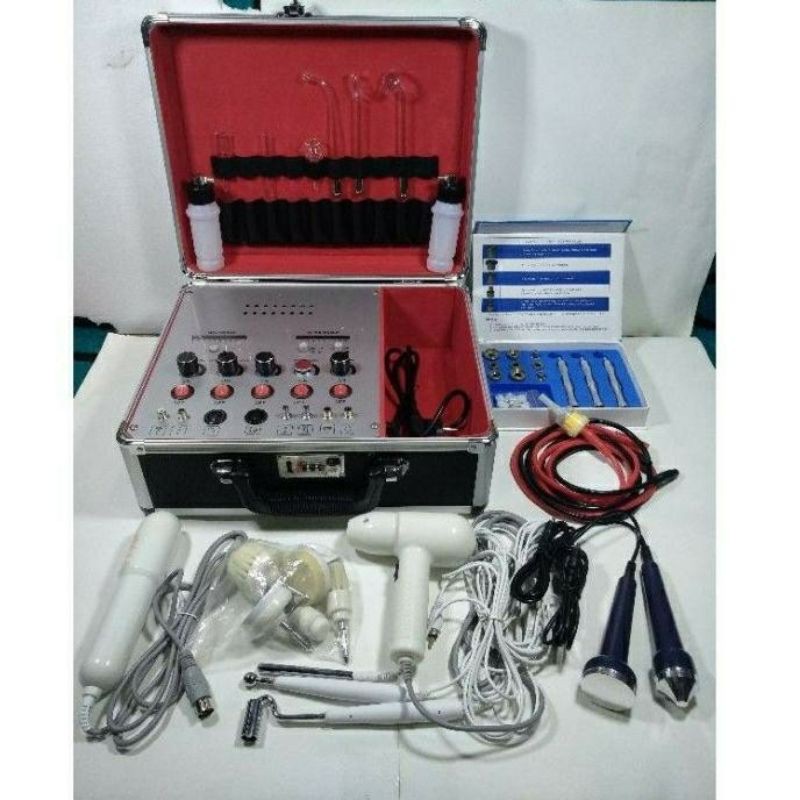 Jual 7 in 1 Alat Facial 7 Fungsi HF Micro Derma Brasi Ultrasound Detox ...