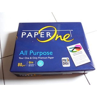 Jual KERTAS HVS PAPER ONE 80GR A4 F4 FOLIO QUARTO / KERTAS FOTOCOY ...