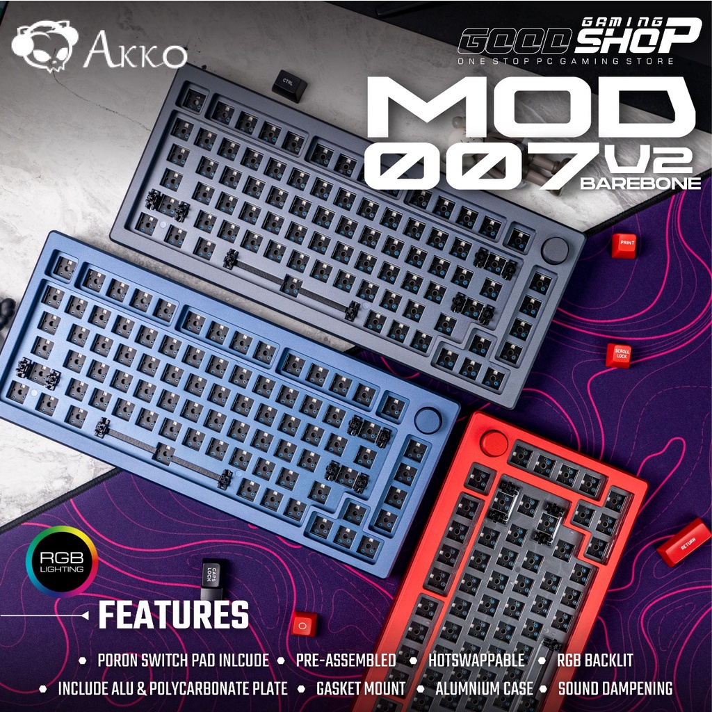 Jual Akko Mod 007v2 / 007 v2 Hot-Swappable Mechanical - Barebone ...