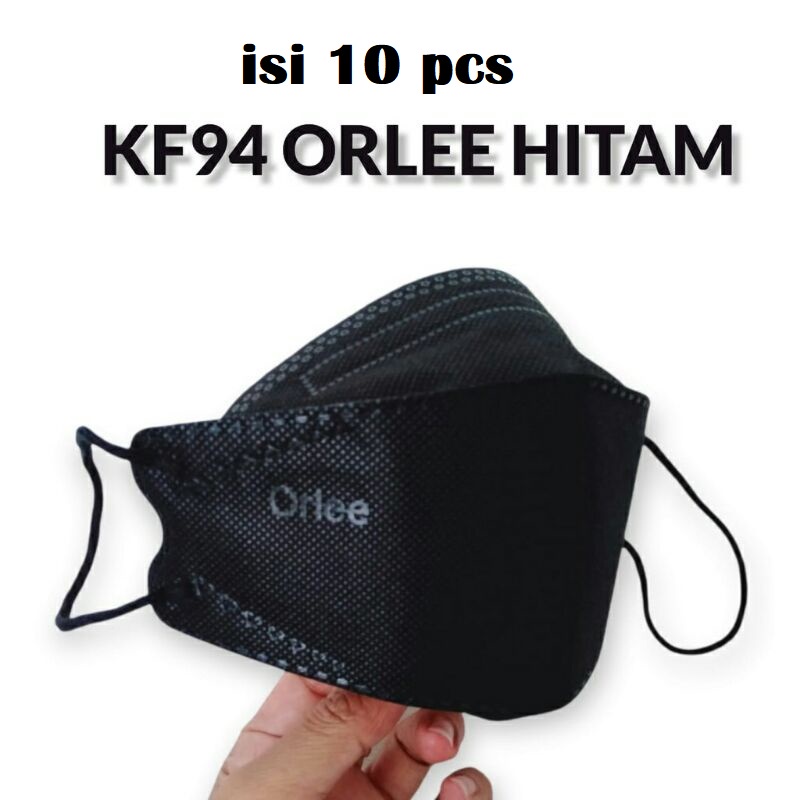 Jual Masker Kf94 KF 94 Embos Orlee Hitam Black Disposable isi 10 pcs ...