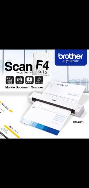 Jual scanner portable Brother DS-620 DS620 DS 620 Mobile Scanner F4 HVS ...