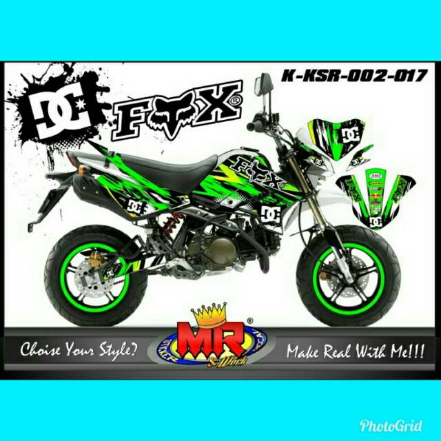 Jual Decal Dekal KSR dc hijau Stiker Sticker striping desain keren dan ...