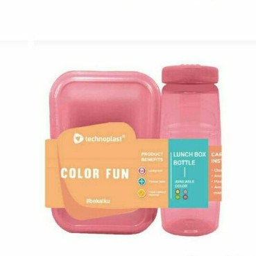 Jual Botol minum technoplast set lunch box | Shopee Indonesia