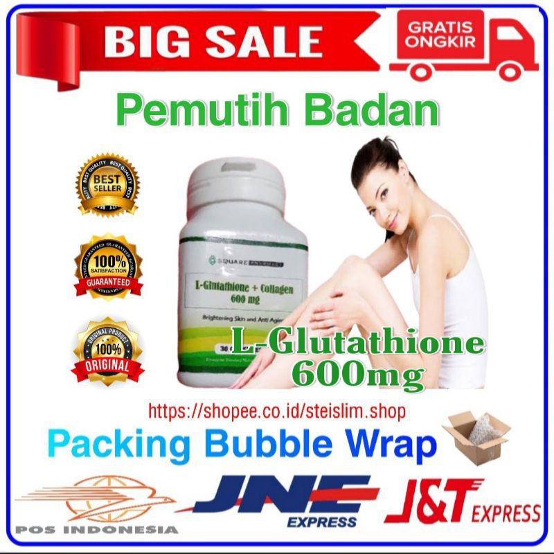 Jual L Glutathione Collagen 600mg Suplemen Pemutih Badan Original ...