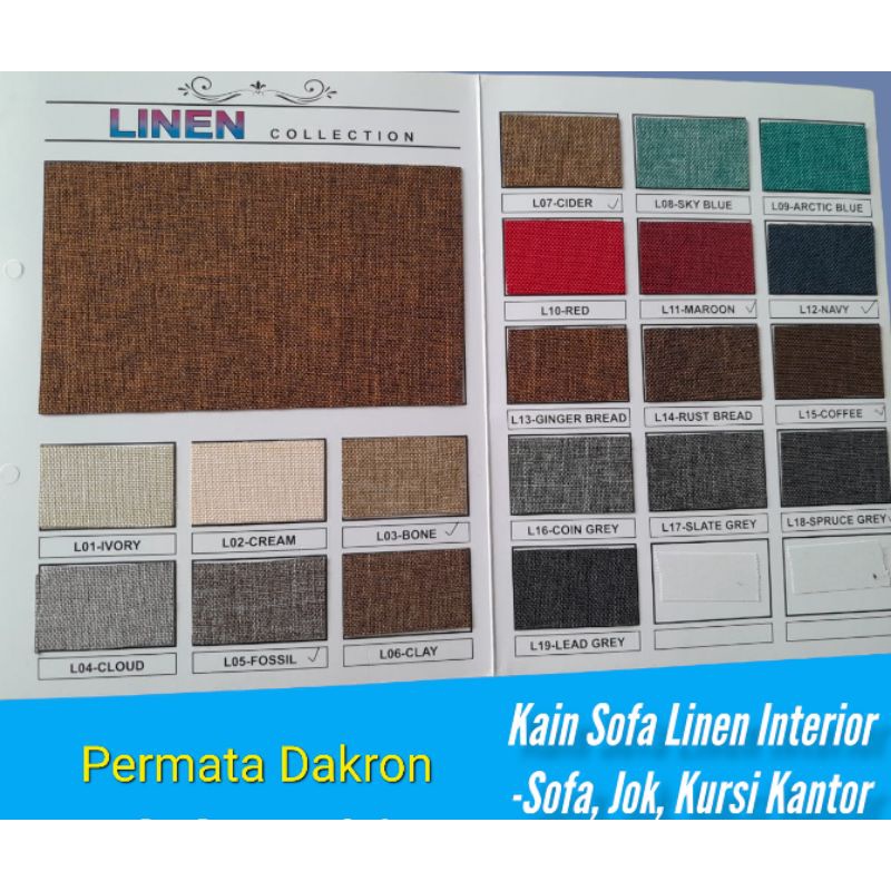 Jual Kain Sofa Kanvas/Furniture, Sofa, Kursi Kantor, Jok Mobil, Partisi ...