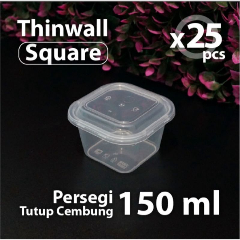 Jual Thinwall Square 150ml Thinwall DM SQ 150ml Square Mini 150ml Wadah ... Jual Thinwall Square 150ml Thinwall DM SQ 150ml Square Mini 150ml Wadah ...
