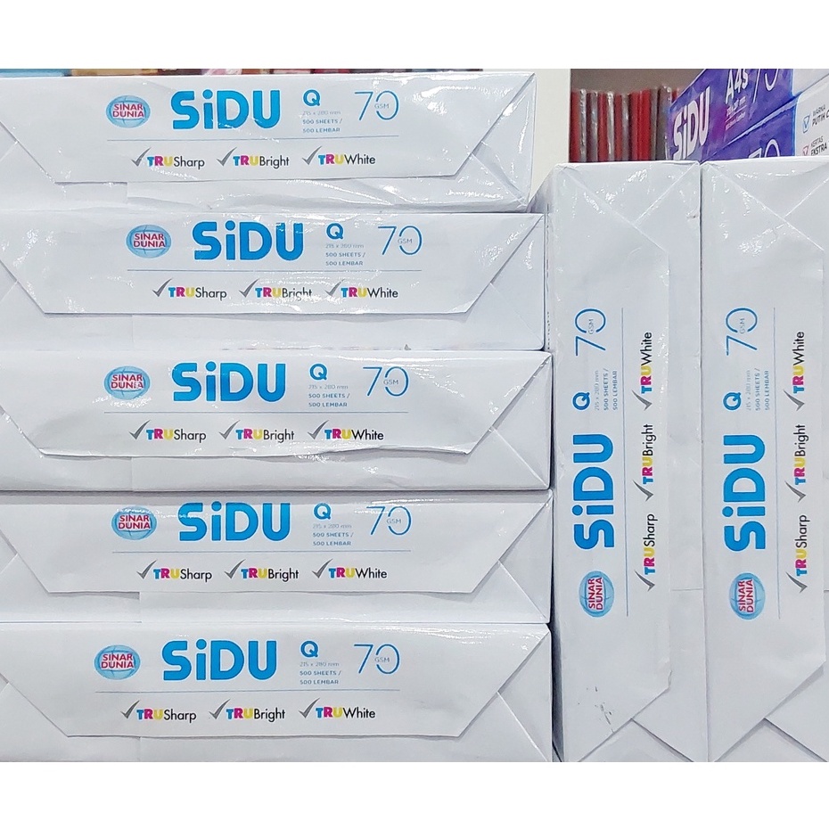 Jual (RIM) KERTAS HVS SIDU QUARTO 70gsm / KERTAS HVS SIDU / KERTAS HVS ...