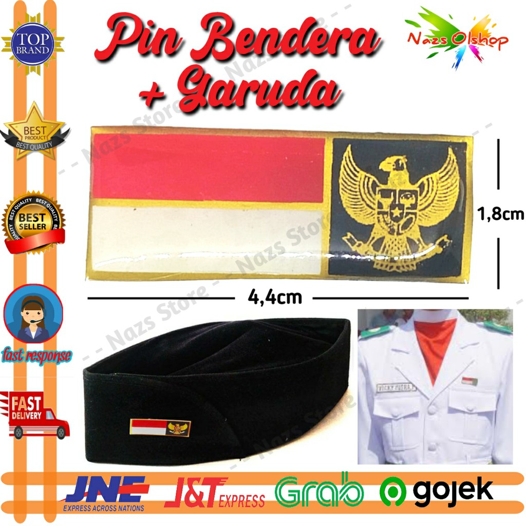 Jual Pin Bendera Garuda Peci Paskibra Bros Pramuka | Shopee Indonesia