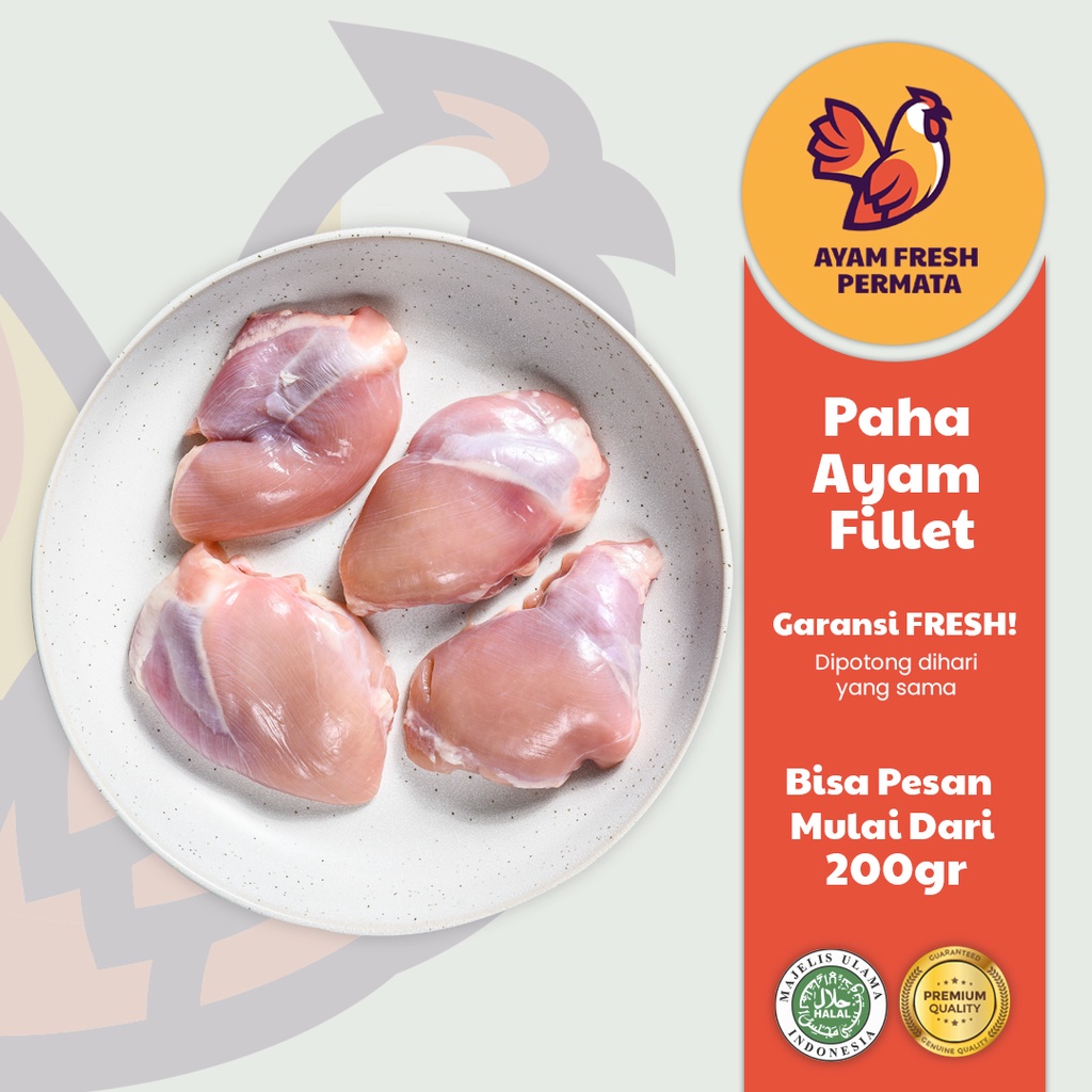 Jual Ayam Fillet Paha Boneless FRESH Chicken Tighs Filet Frozen 1kg ...