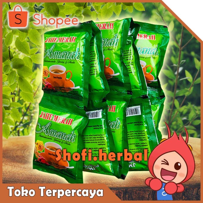 Jual Jahe Merah Amanah 12 sachet (Kemasan Baru) | Shopee Indonesia Jual Jahe Merah Amanah 12 sachet (Kemasan Baru) | Shopee Indonesia