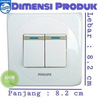 PHILIPS Saklar Seri Inbow SNI Simply 2 Gang Switch Double Ganda 16AX ...