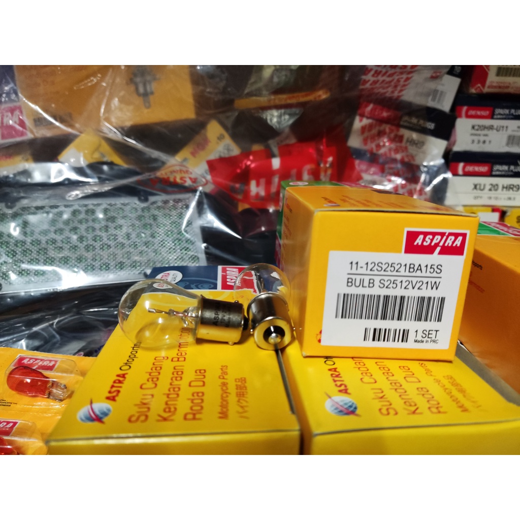 Jual ASPIRA Bohlam Lampu SEIN Mundur Bayonet 1 kaki 12V 21W Bulb P21W BA15S | Shopee Indonesia