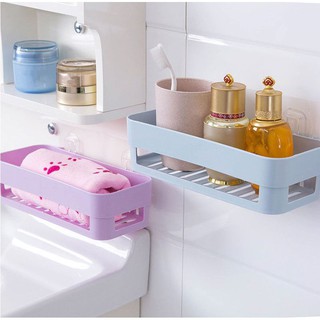 Alat Kamar Mandi 2 in1 Tempat Sabun dan Rak Kamar Mandi plastik Tempel ...