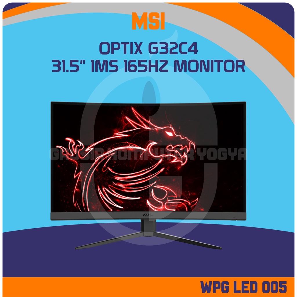 Jual MSI Optix G32C4 31.5" 1ms 165Hz VA Panel Curved Gaming Monitor ...