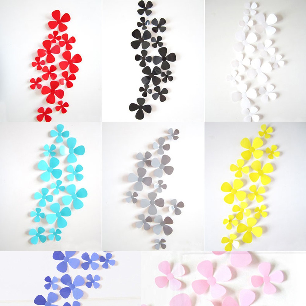 Wall Sticker - Stiker 3D Bunga | Clover | Tempelan | Hiasan Dinding ...