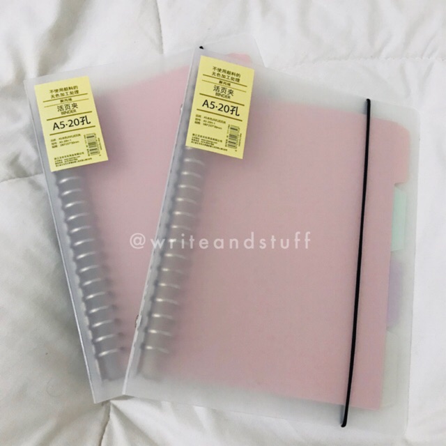 Jual BINDER TRANSPARENT RING BESI A5 | Free 4 divider | Shopee Indonesia