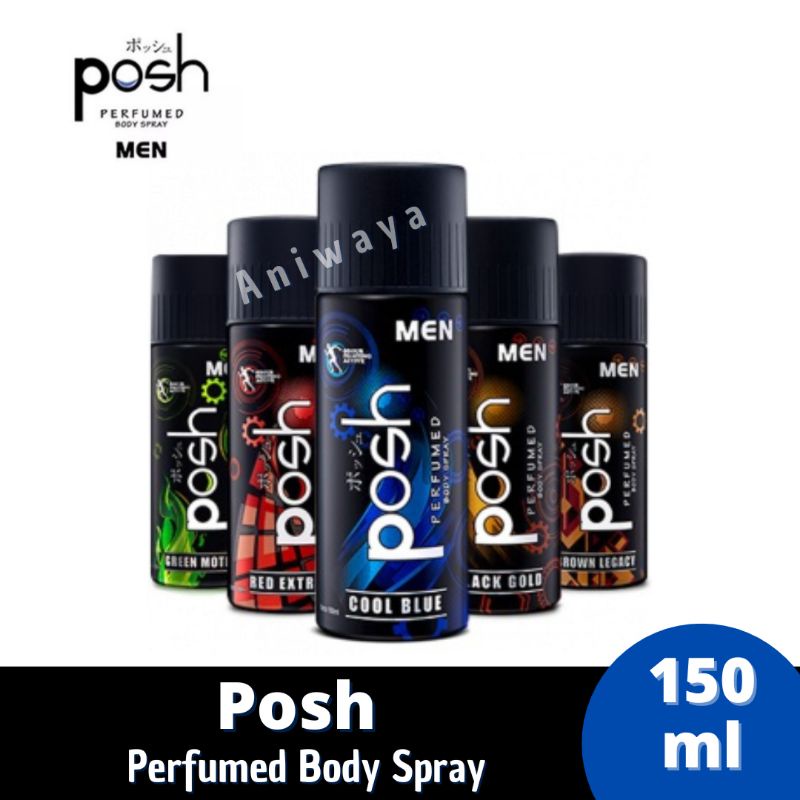 Jual Posh Men Perfumed Body Spray 150 ml | Shopee Indonesia