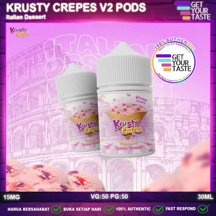 Jual Liquid Krusty Crepes V2 Dessert Pods Friendly 30ML by Java Juice ...