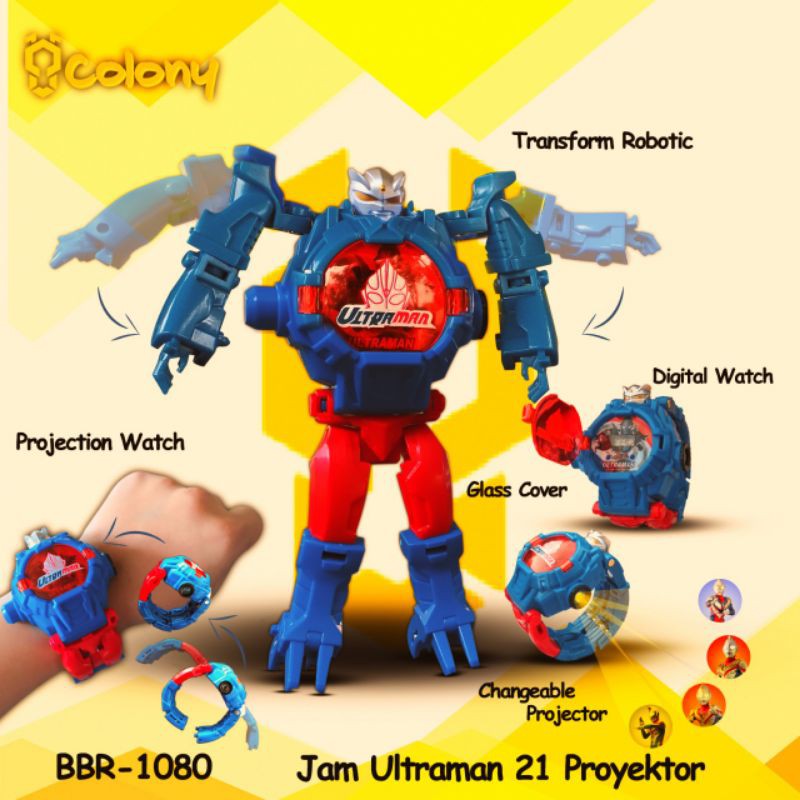 Jual Jam Tangan Anak Robot Transformer Proyektor 3D Analog Digital ...