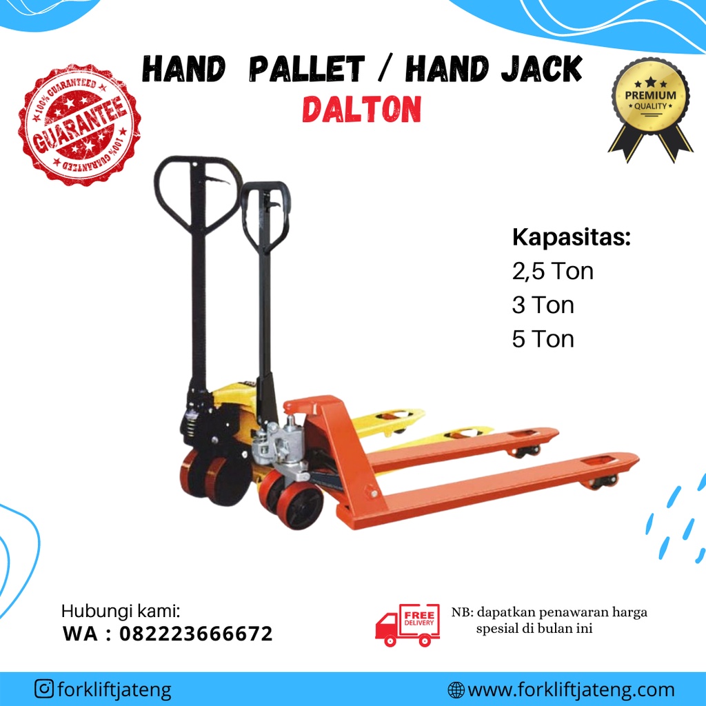 Jual Hand Pallet Semarang 2 Ton 3 Ton 5 Ton Distributor Hand pallet Semarang/ Hand jack Semarang ...