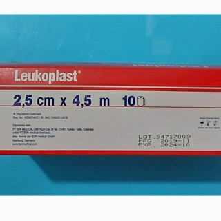 Leukoplast 2,5 cm x 4,5 m. Plester Rol Kain Leukoplas 2.5 cm x 4.5 m. 1 ...