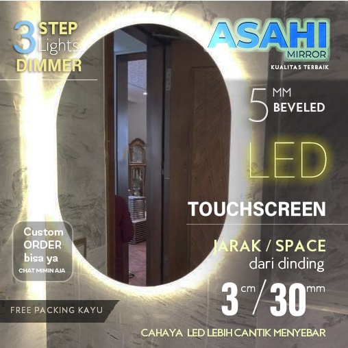 Jual TOUCHSCREEN LED Mirror Cermin 5MM BEVEL Cermin Smart Mirror LED ...