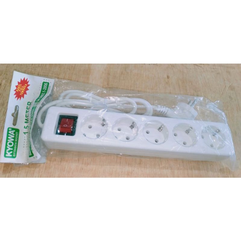 Jual terminal colokan listrik kyowa kabel 1 koma 5 meter 5 lubang 1 ...