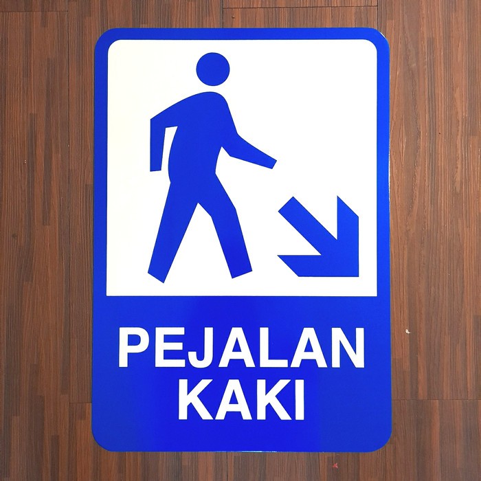 Jual RAMBU PLANG PEJALAN KAKI 35CM X 50CM PLAT ALUMUNIUM | Shopee Indonesia