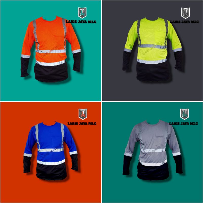 Jual KAOS SAFETY PROYEK SCOTLIGHT LENGAN PANJANG (KOMBINASI) | Shopee ...