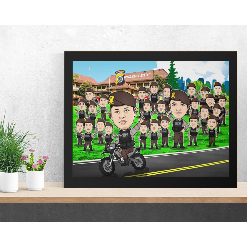 Jual Karikatur Cetak Frame Pigura 8r Indonesia|Shopee Indonesia