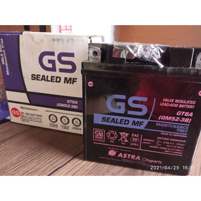 Jual Aki motor GS Astra Honda Grand astrea Suzuki Smash teg 12 volt/5 ...